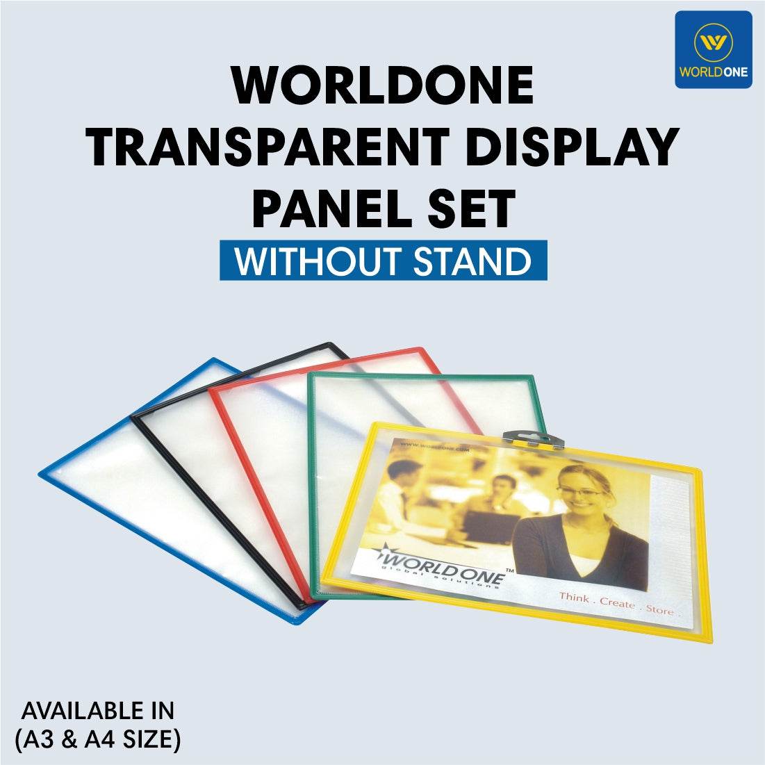 Worldone Transparent Plastic Display Panel without Stand for Documents ...