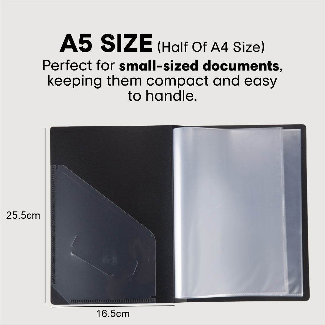 Worldone A5 Size Display Book File Folder (Small Size) with 20 Pockets ...