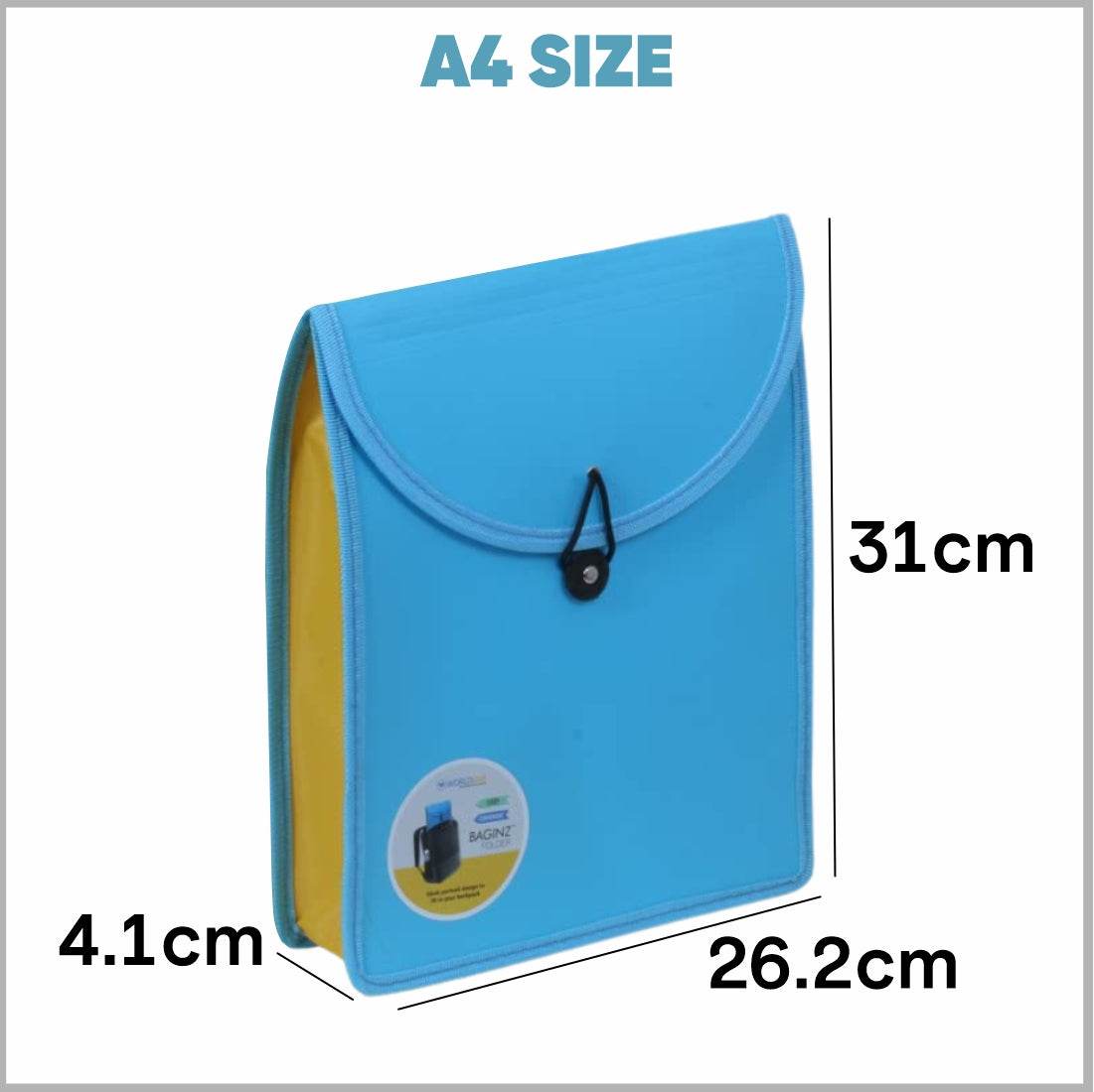 Worldone Portrait Baginz PP Document Bag Folder, Elastic Closure for S ...