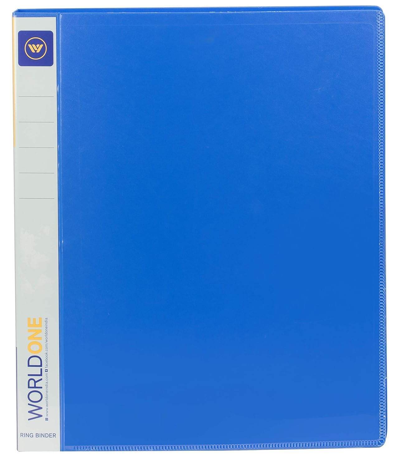 Worldone 2D Ring Binder File for Documents 25mm Chrome Plated Clip wit ...