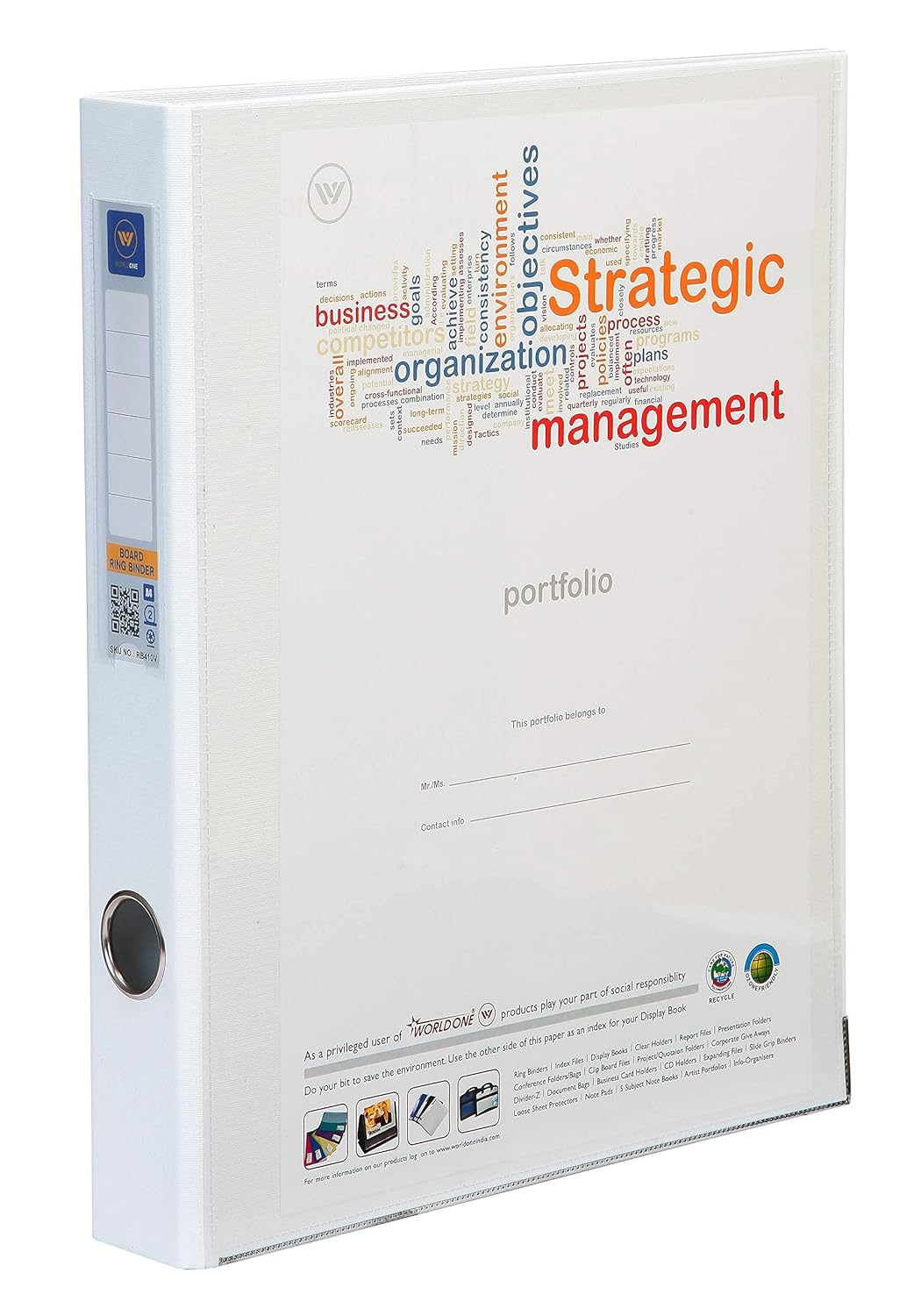 2D PVC Board Ring Binder with Front Pocket – Worldone India Shoppe