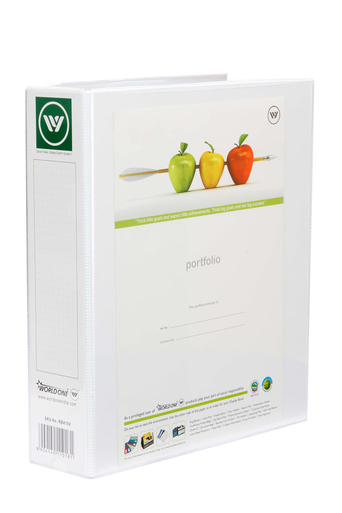 2D PVC Ring Binder With Front Full Pocket 40MM Ring – Worldone India Shoppe