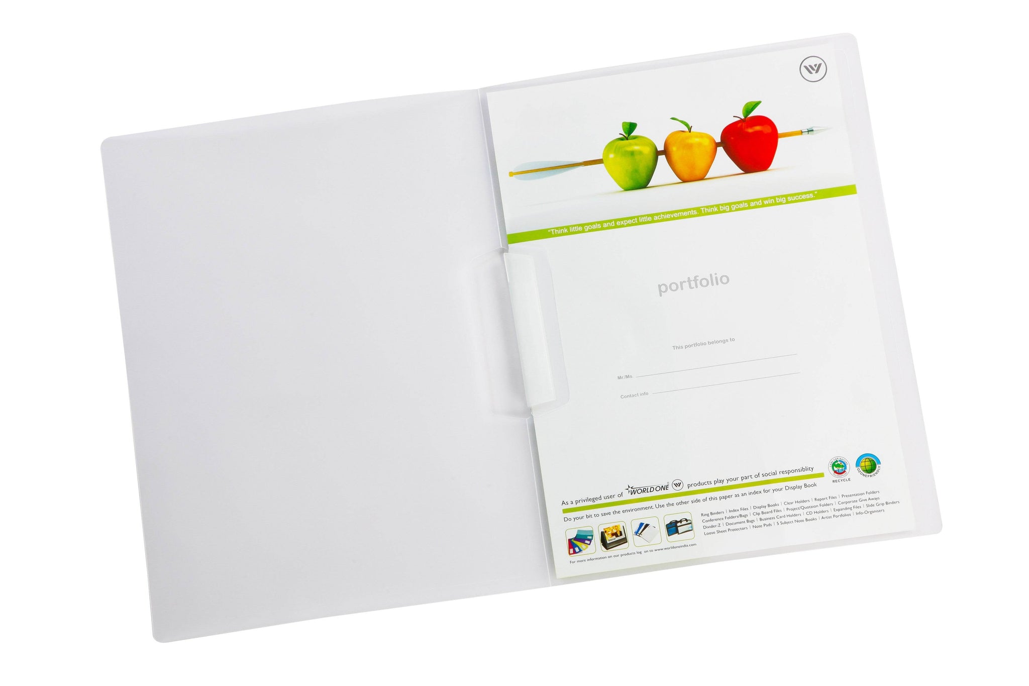 Worldone Swing Grip Binder File for Documents, Made from PP Material t ...