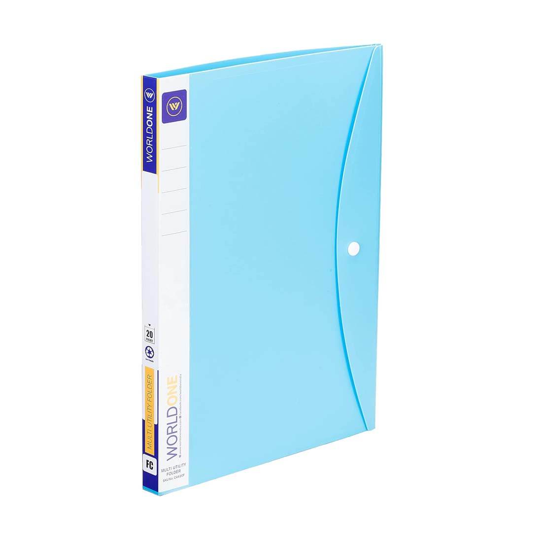 Worldone Multi-Utility Document Folder | 40 Top-Loading Sleeves | Snap ...