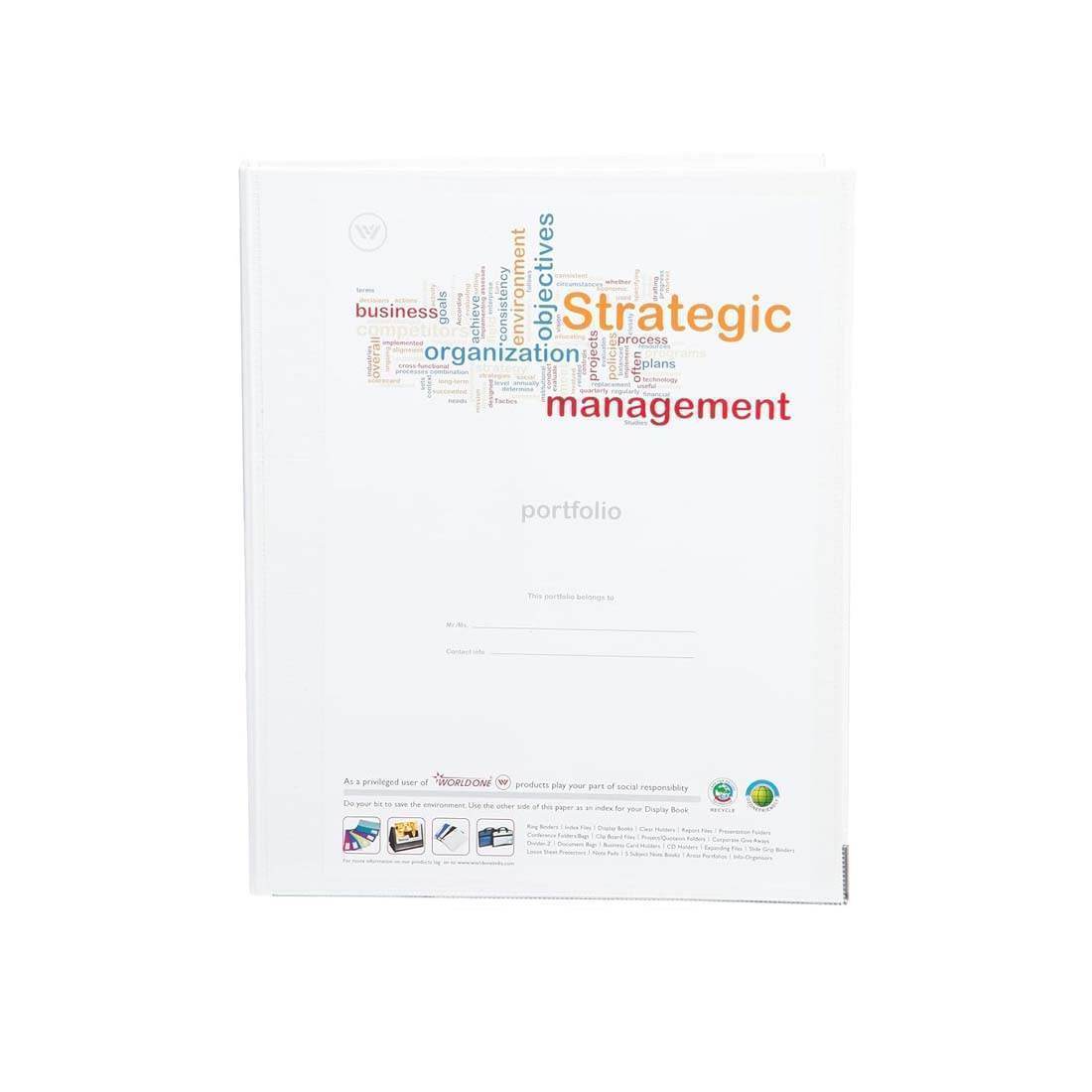 Worldone 2D Ring Binder File | A4 Size with 40 mm Electroplated Clip ...