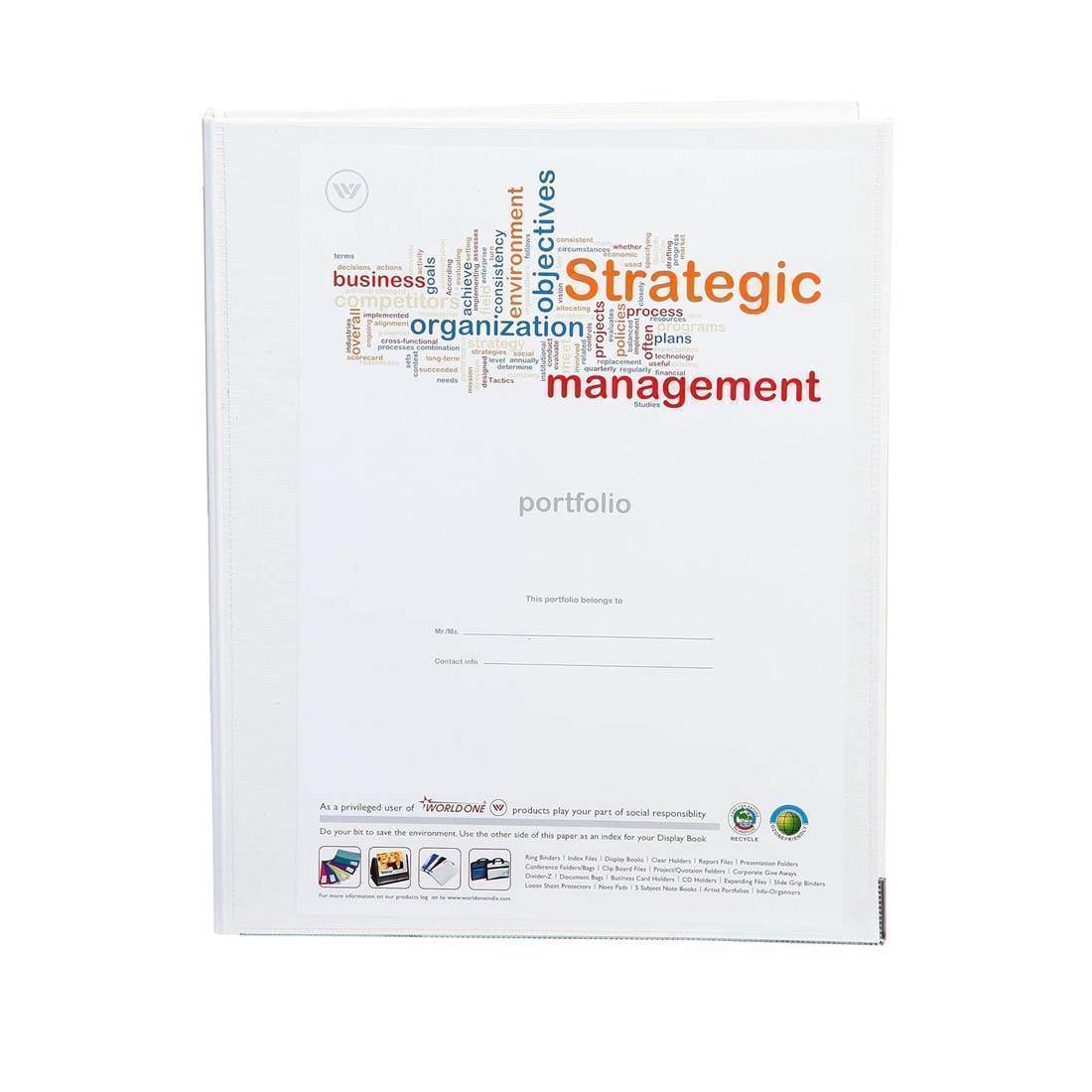 Worldone 2D Ring Binder File | A4 Size with 25mm Electroplated Clip, F ...