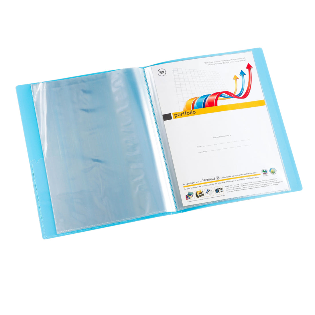 Worldone Display Book File Made of 0.8 mm virgin PP with 40 Bound Top ...