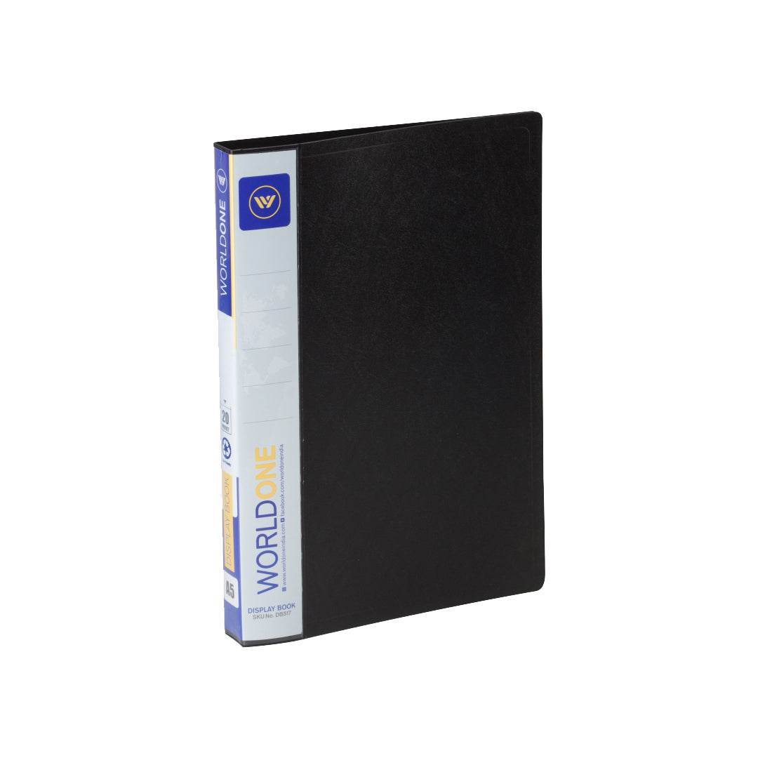Worldone A5 Size Display Book File Folder (Small Size) with 20 Pockets ...