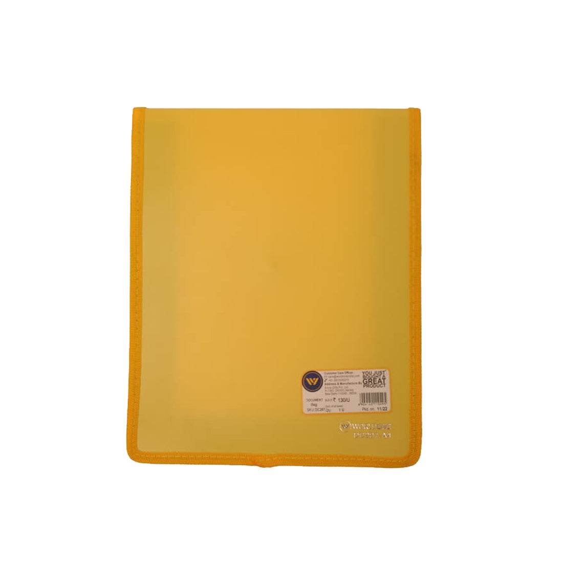 Worldone Portrait Baginz PP Document Bag Folder, Elastic Closure for S ...