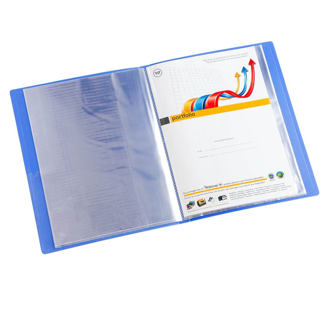 Worldone Display Book File Made of 0.8 mm virgin PP with 40 Bound Top ...