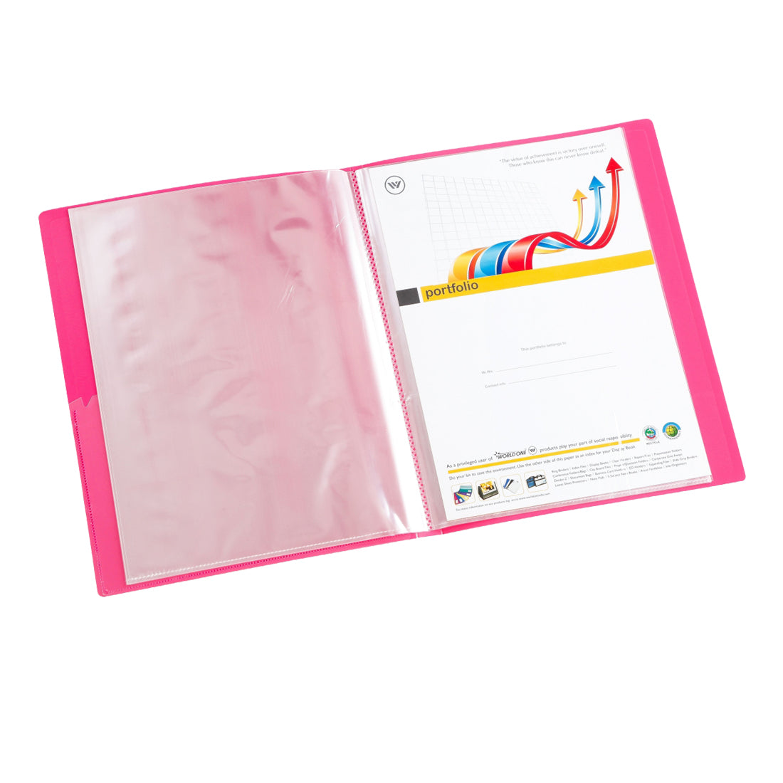 Worldone Display Book File Made of 0.8 mm virgin PP with 40 Bound Top ...