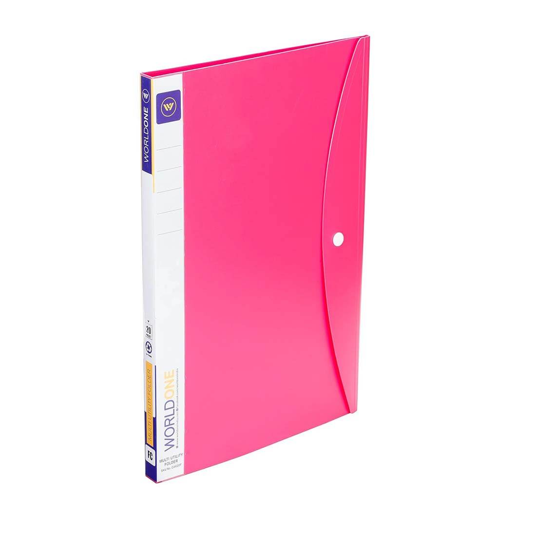 Worldone Multi-Utility Document Folder | 40 Top-Loading Sleeves | Snap ...