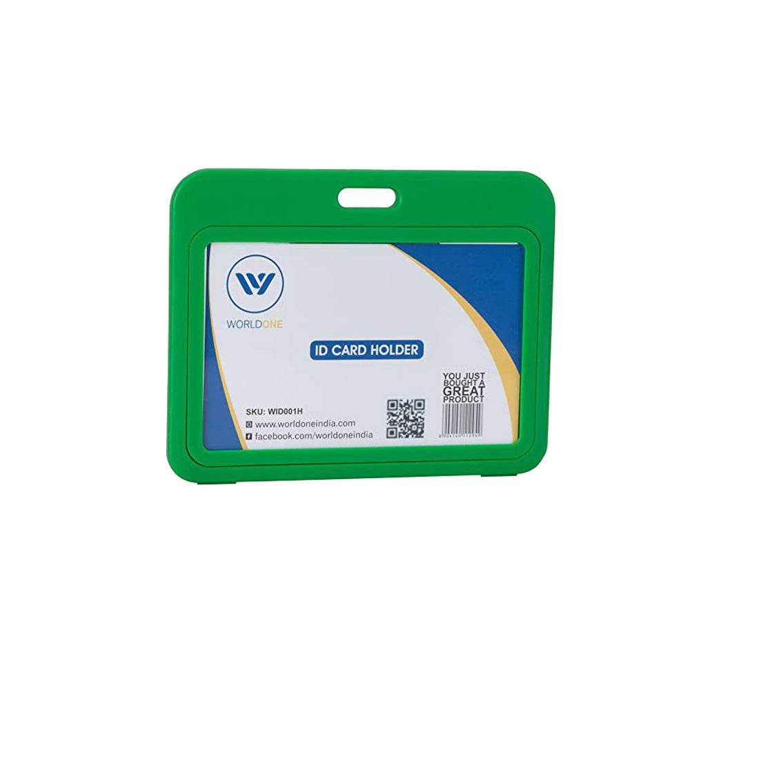 Worldone Plastic, 2 Sided, Premium, Hard, Durable, Display ID Card Hol ...