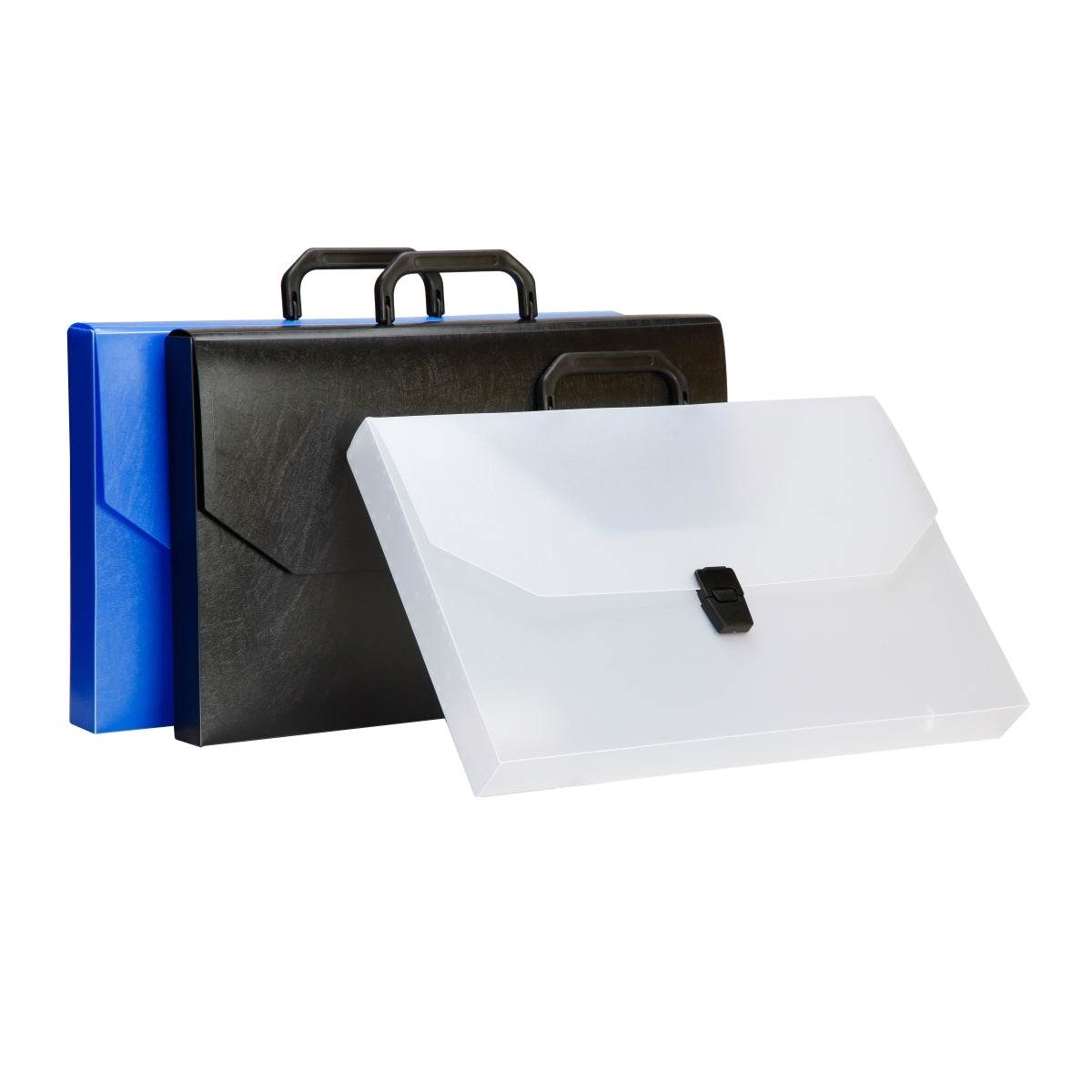 Worldone Foolscap Document Case with Strong Handle & Lock, 0.7mm PP Sh ...
