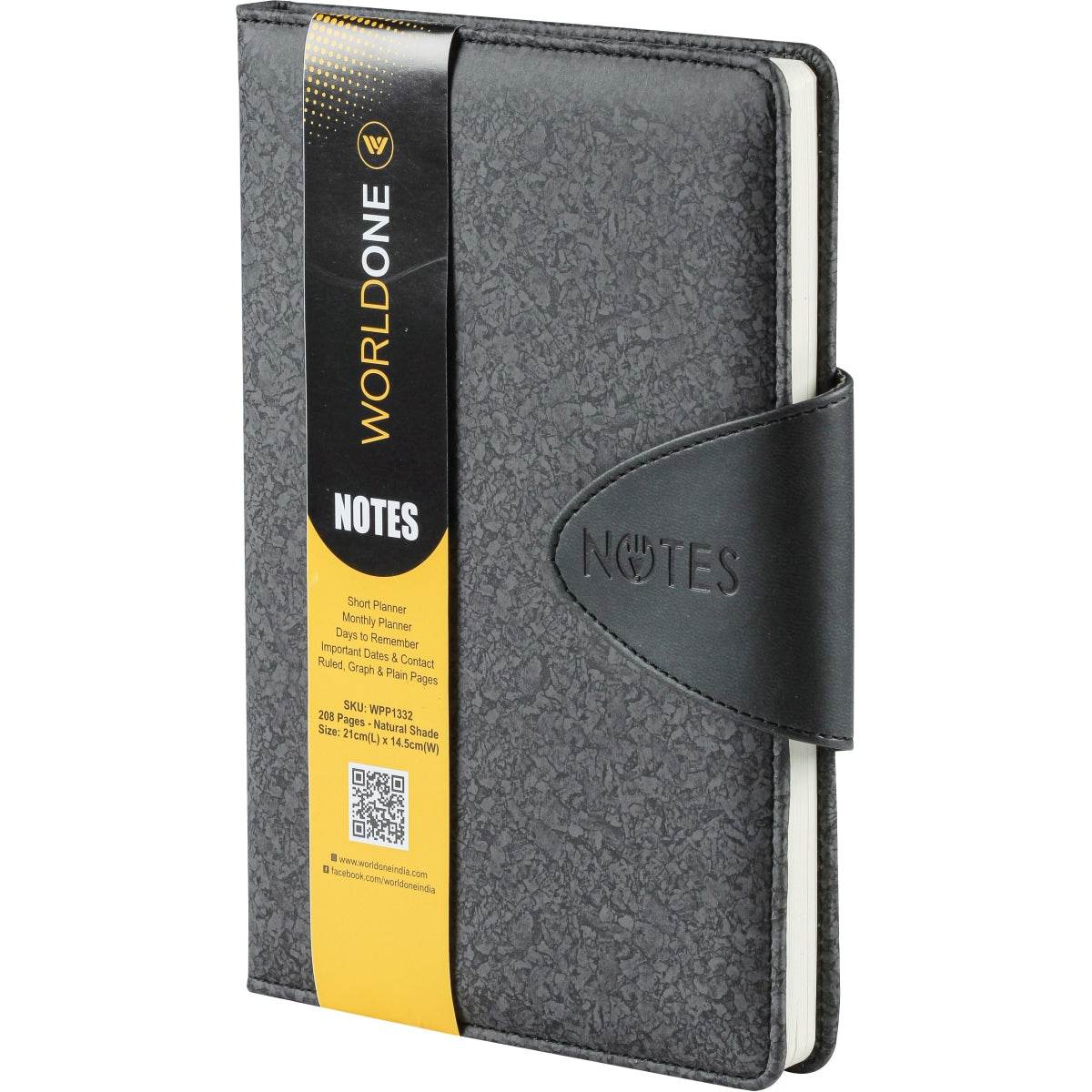 Worldone Executive Notebook with PU Leather Felt Cover, Magnetic Loop ...