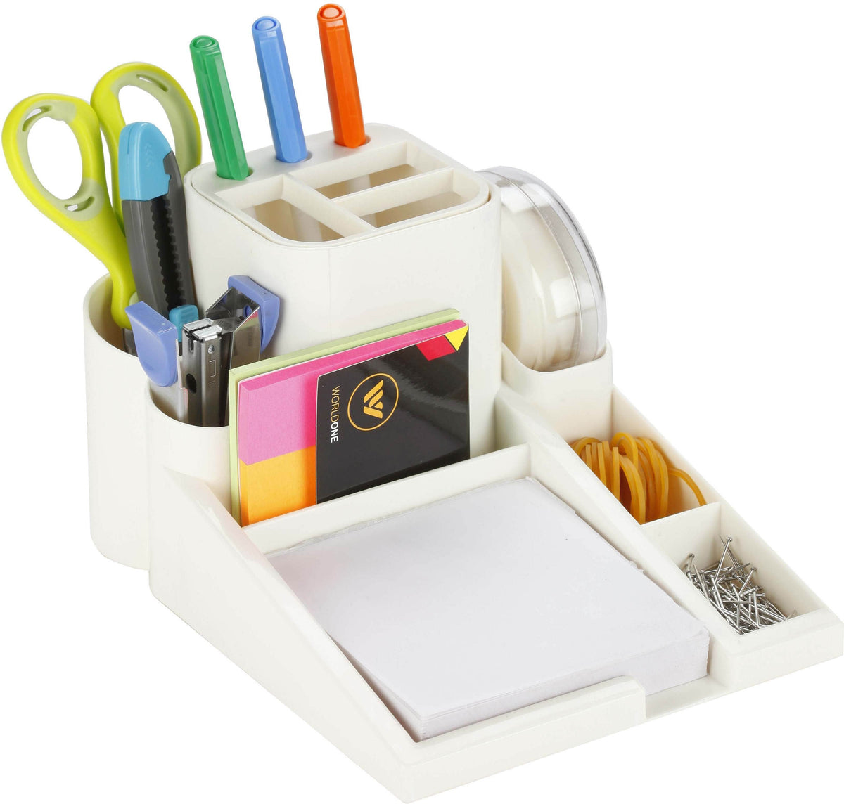 Worldone Plastic Desk Organiser/ Multi utility Holder with 13 Compartm ...